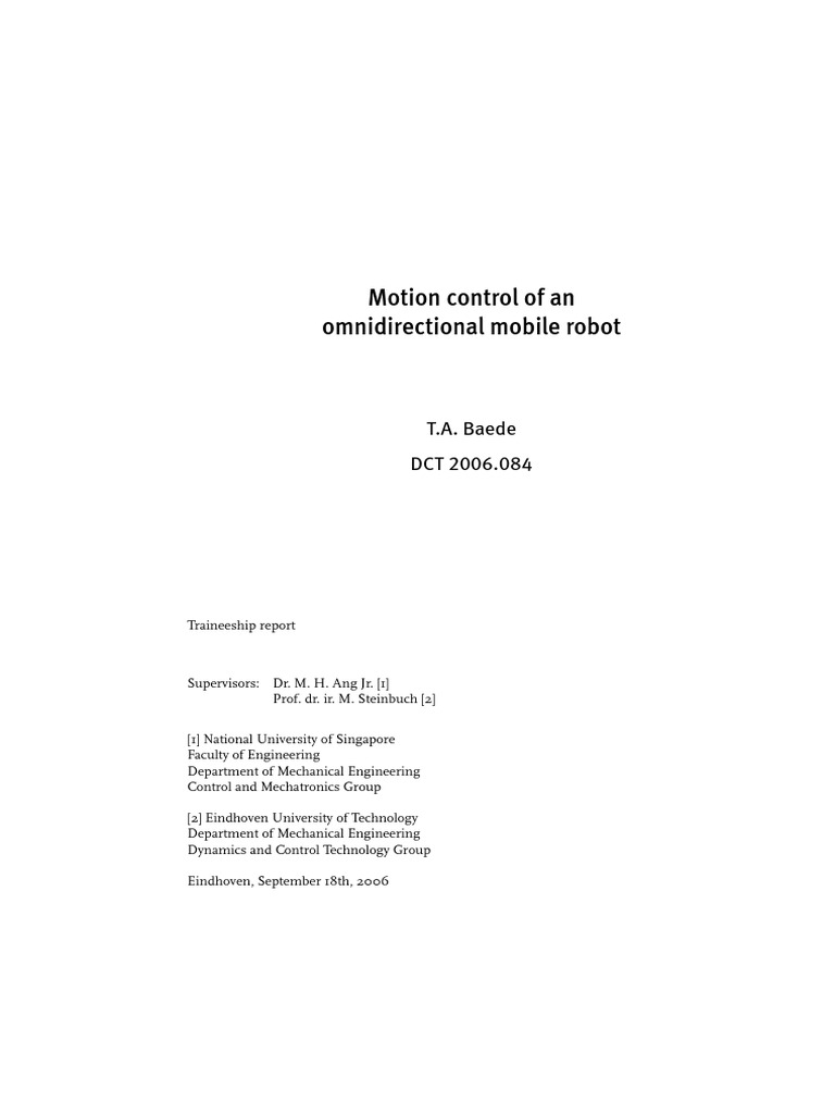 Kiwi Drive Kinematics and Control | PDF | Control Theory | Source Code