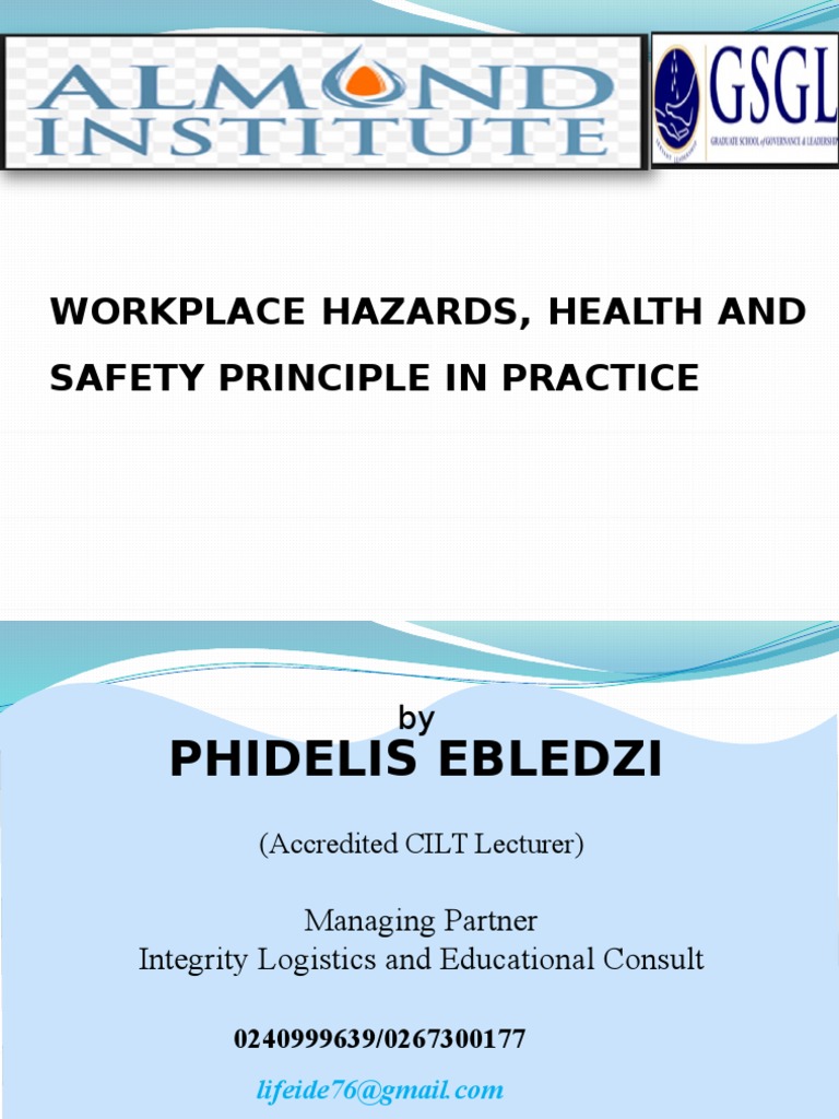 OHS Lecture Draft | PDF | Occupational Safety And Health | Safety