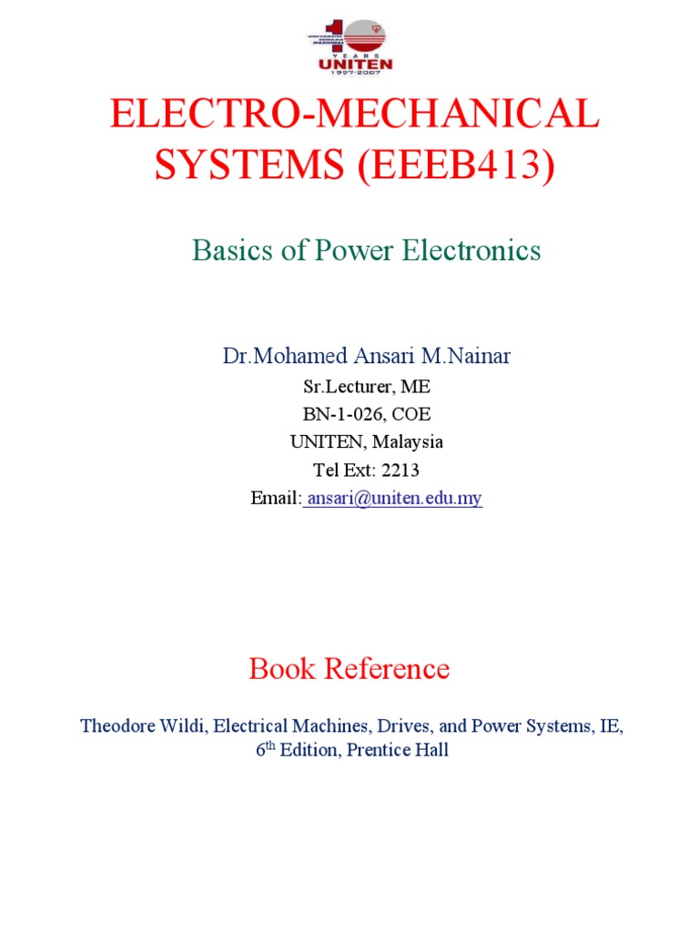 Basics of Power Electronics | PDF | Rectifier | Power Inverter
