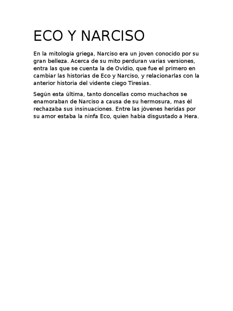 Eco y Narciso | PDF