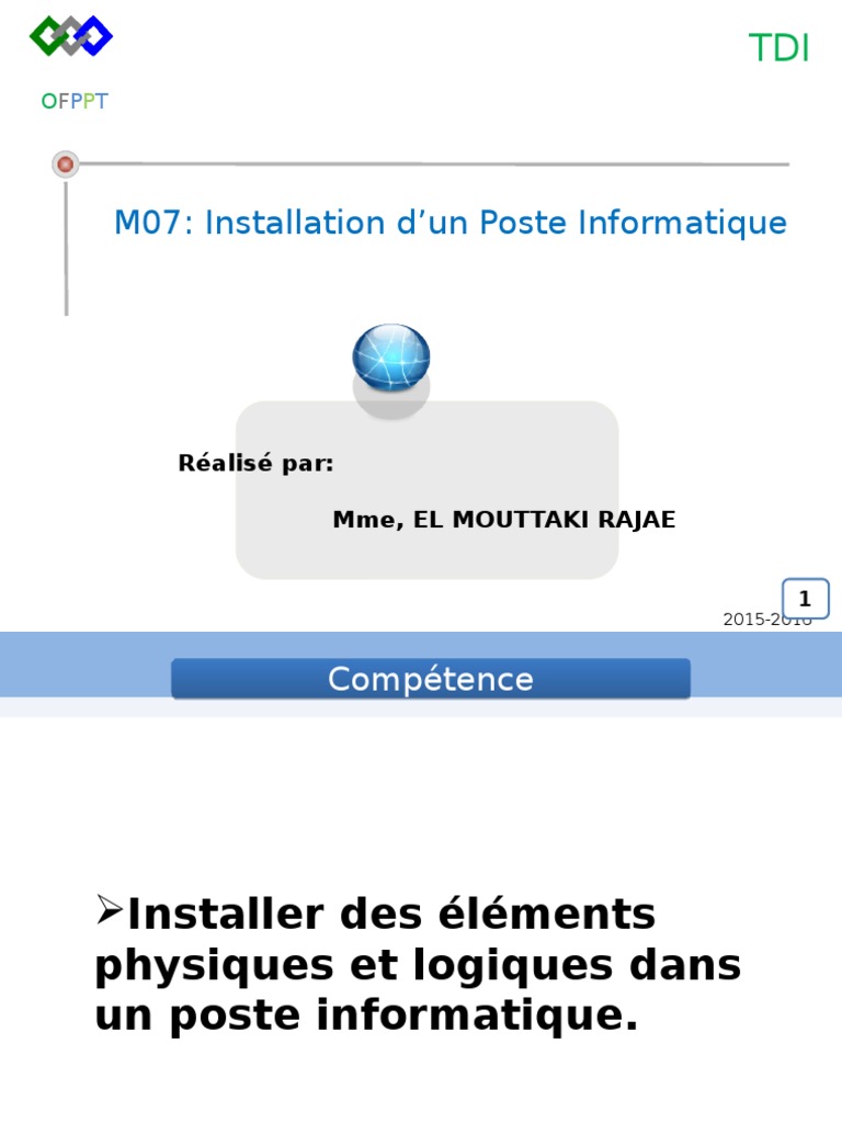 Installation D'un Poste Informatique | PDF | Processeur | Informatique