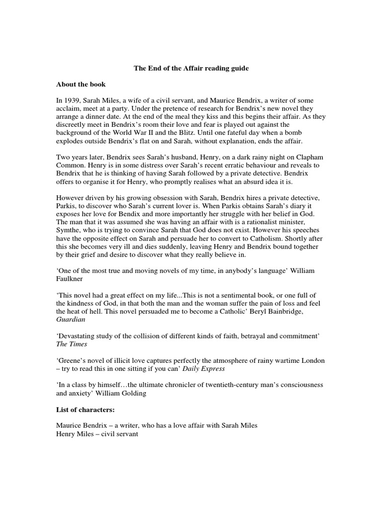 End of The Affair | PDF