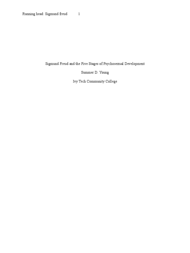 Freud's Five Stages of Development | PDF | Oedipus Complex | Sigmund Freud