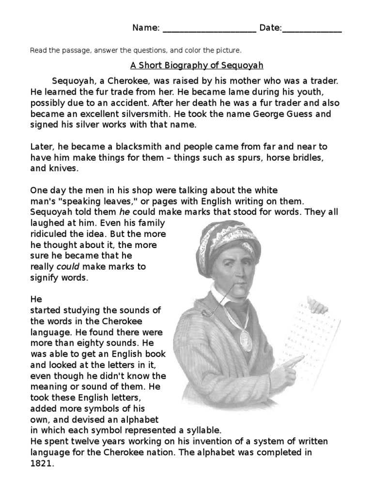 Cherokee Alphabet Pioneer | PDF