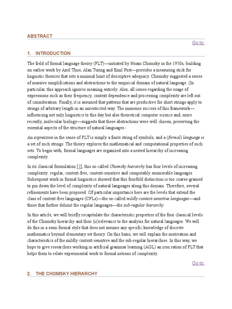 Chomsky Hierarchy | PDF | Automata Theory | String (Computer Science)