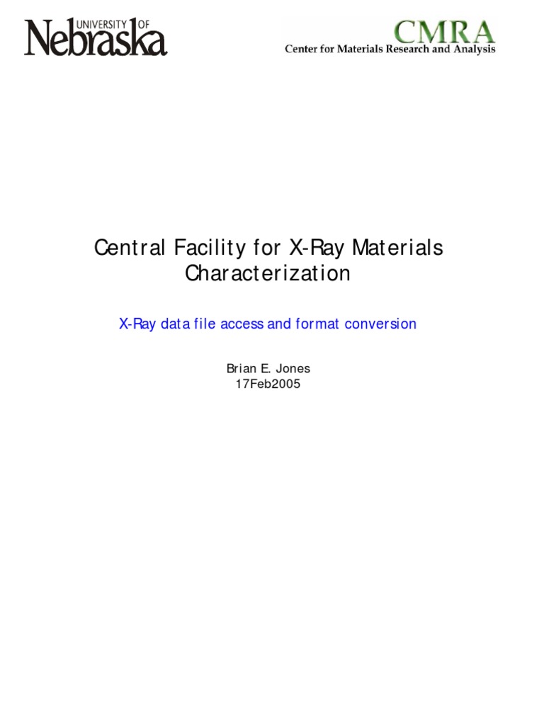 XRD Access and Format Conversion | PDF | File Format | Raw Image Format