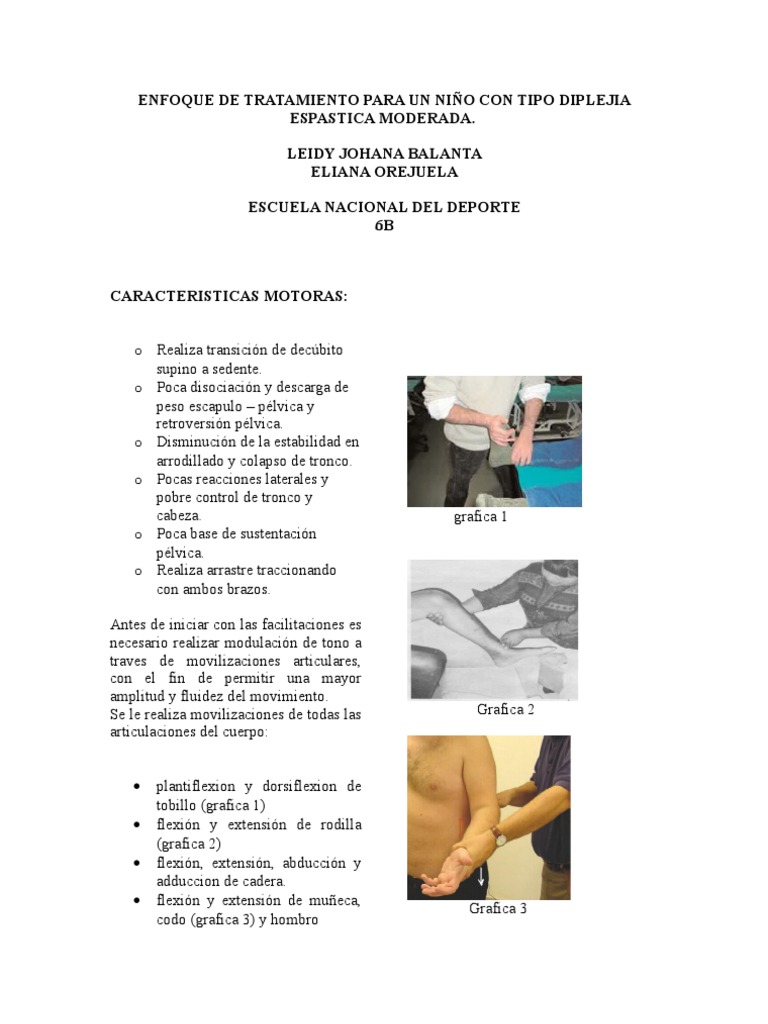 Enfoque de Tratamiento para Un Niño Con Tipo Diplejia Espastica ...