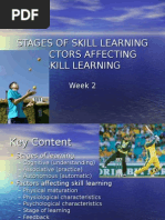 Skill Acquisition | PDF | Goal | Learning