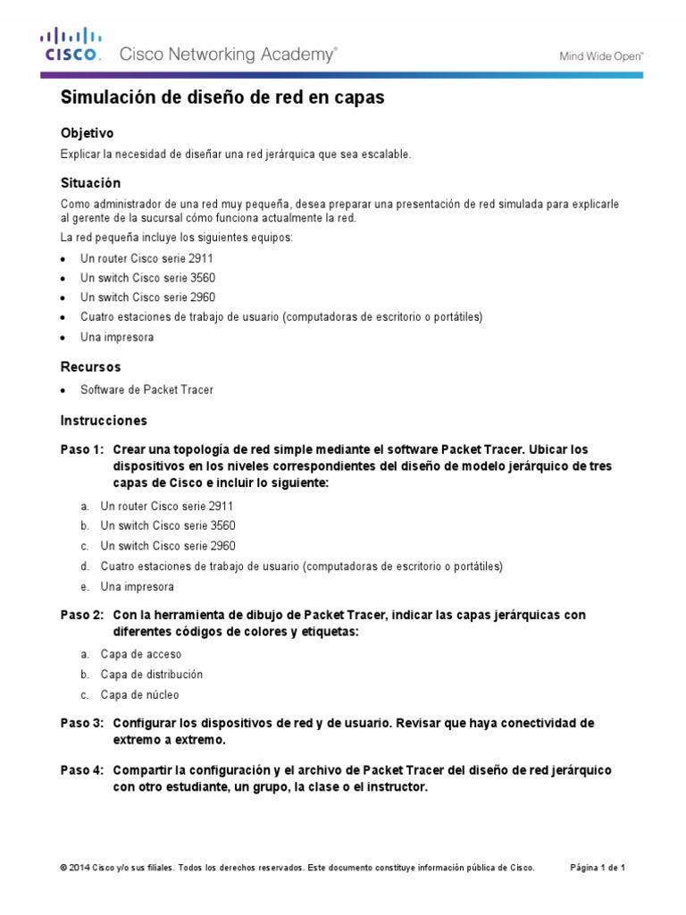 1.3.1.1 Layered Network Design Simulation Instructions | PDF