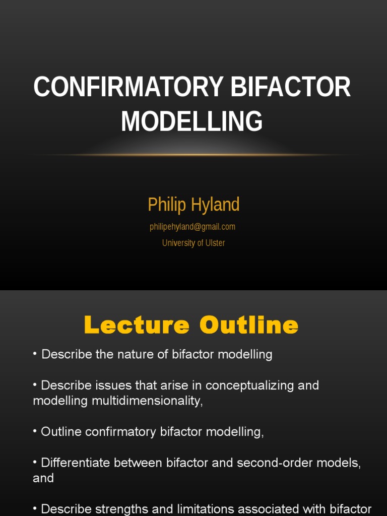 Bifactor Modelling In Mplus Download Free Pdf Spss Correlation And Dependence