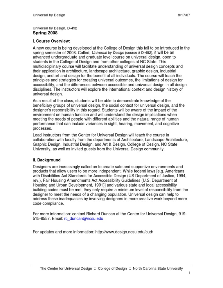 UBD Syllabus | PDF | Accessibility | Design