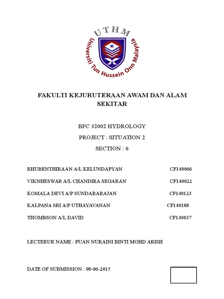 Group Project Cover Page Example | PDF