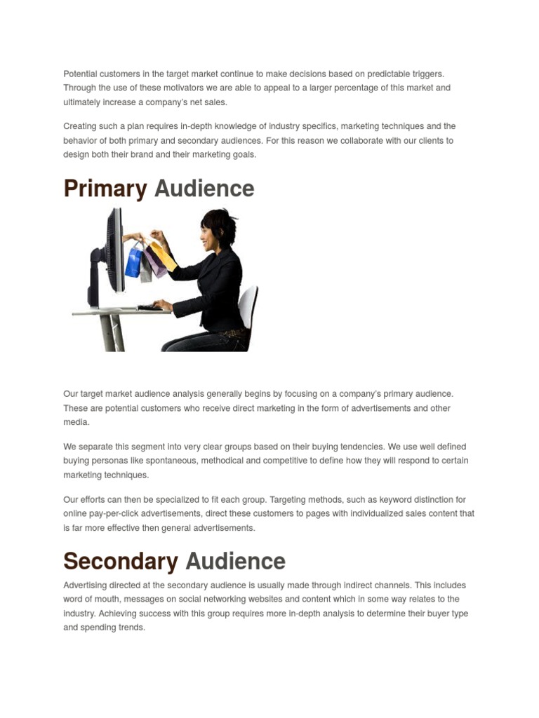 Target Market Assignment | PDF | Market Segmentation | Marketing
