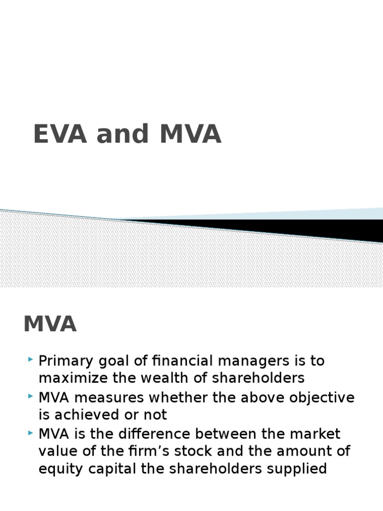 EVA and MVA | PDF | Cost Of Capital | Corporations