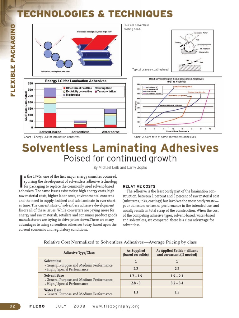 Solventless Laminating Adhesives: Technologies & Techniques | PDF ...