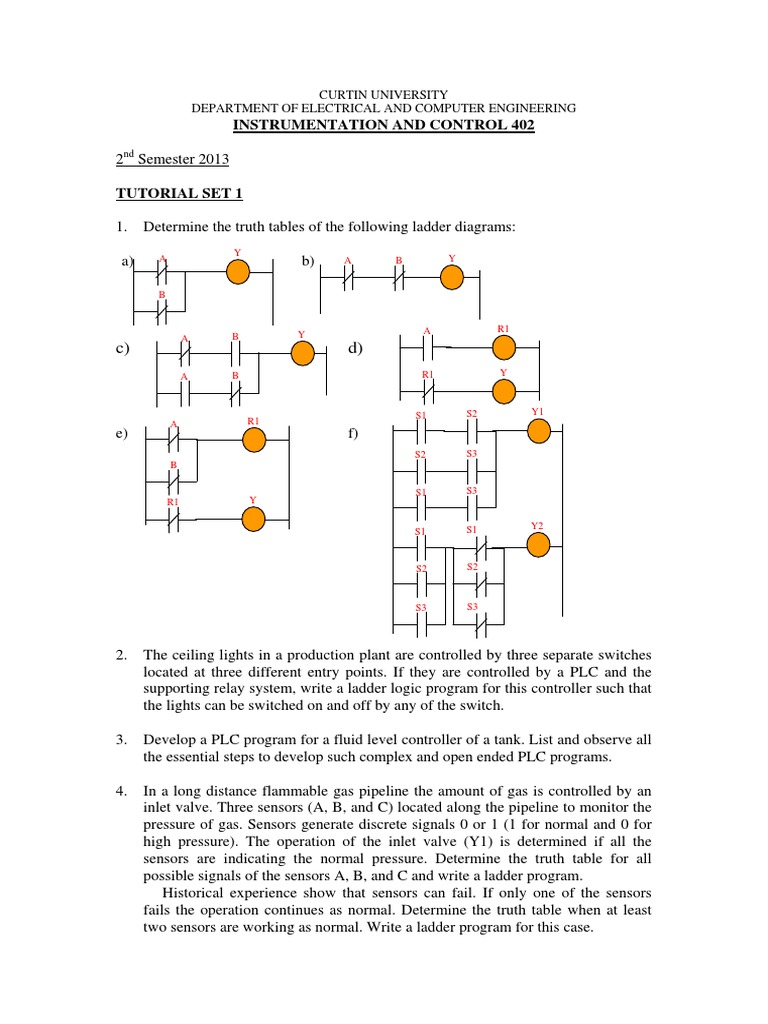 Instrumentation and Control 402: Curtin University Department of ...