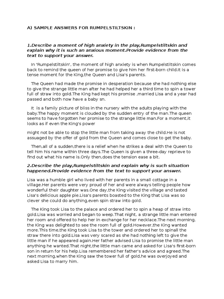 Rumpelstiltskin: Themes and Analysis | PDF | Poetry | Classics