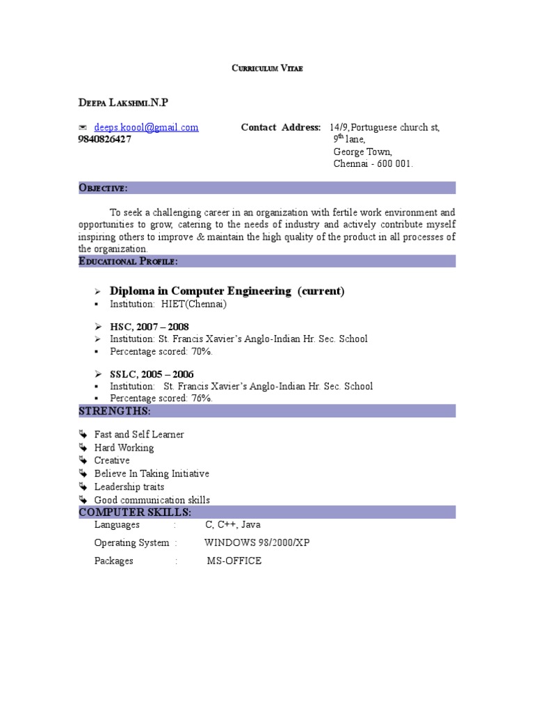 Curriculam Vitae | PDF