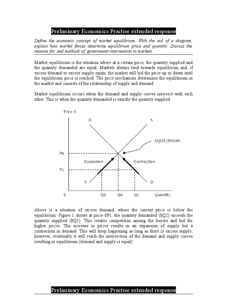 Preliminary Economics Practise Extended Response | PDF | Economic ...