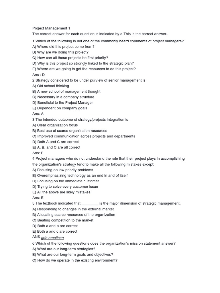 Project Management 1 | PDF | Strategic Management | Project Management