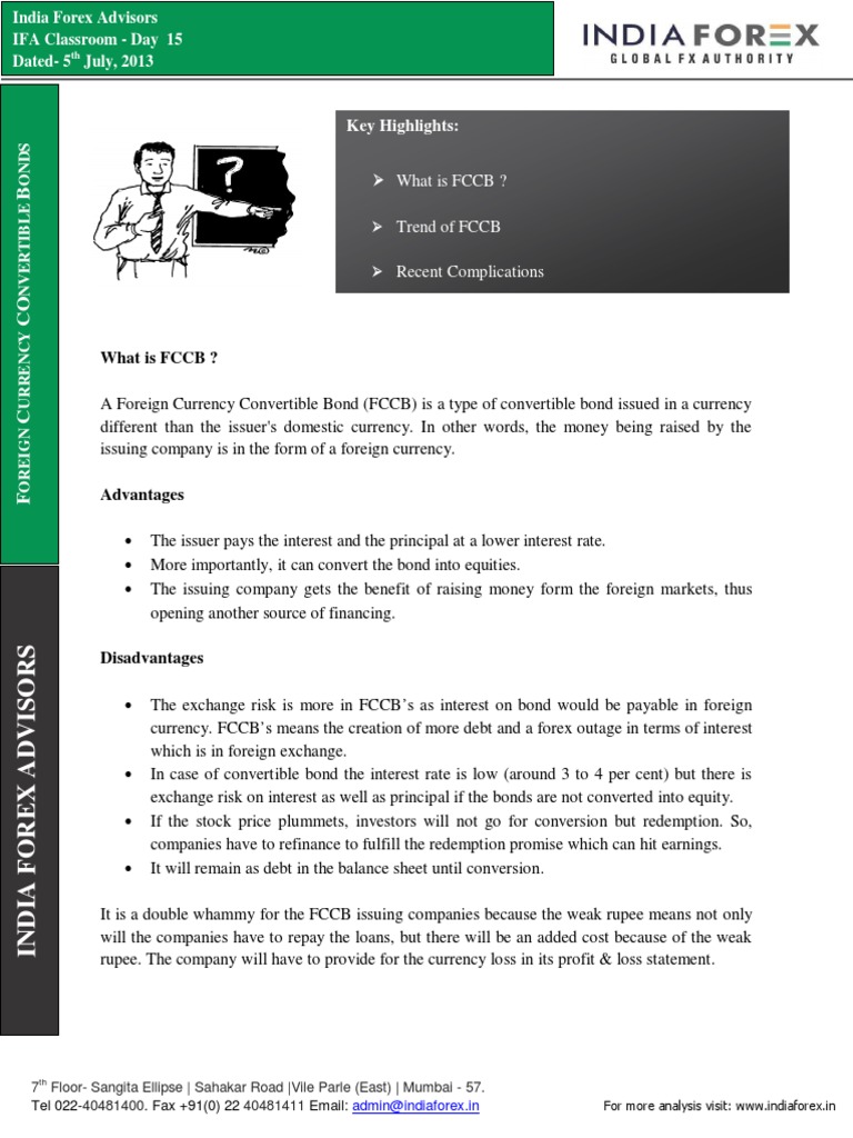 Foreign Currency Convertible Bond | PDF | Convertible Bond | Bonds ...