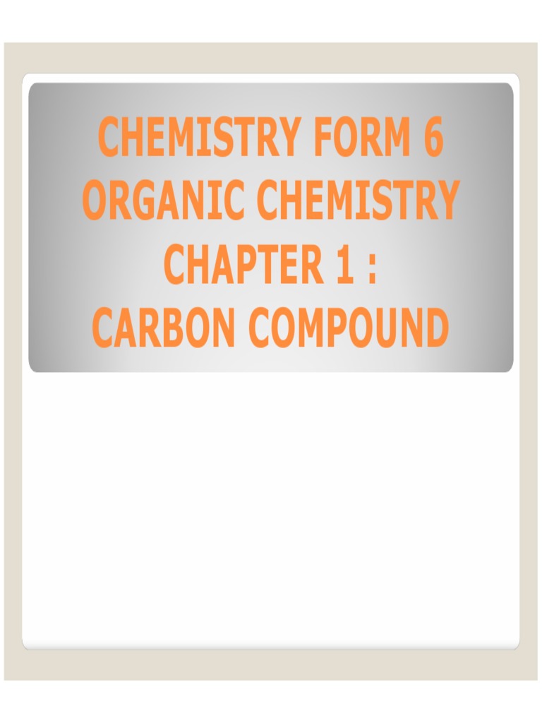 Organic Chemistry Overview for Form 6 | PDF | Alkane | Isomer