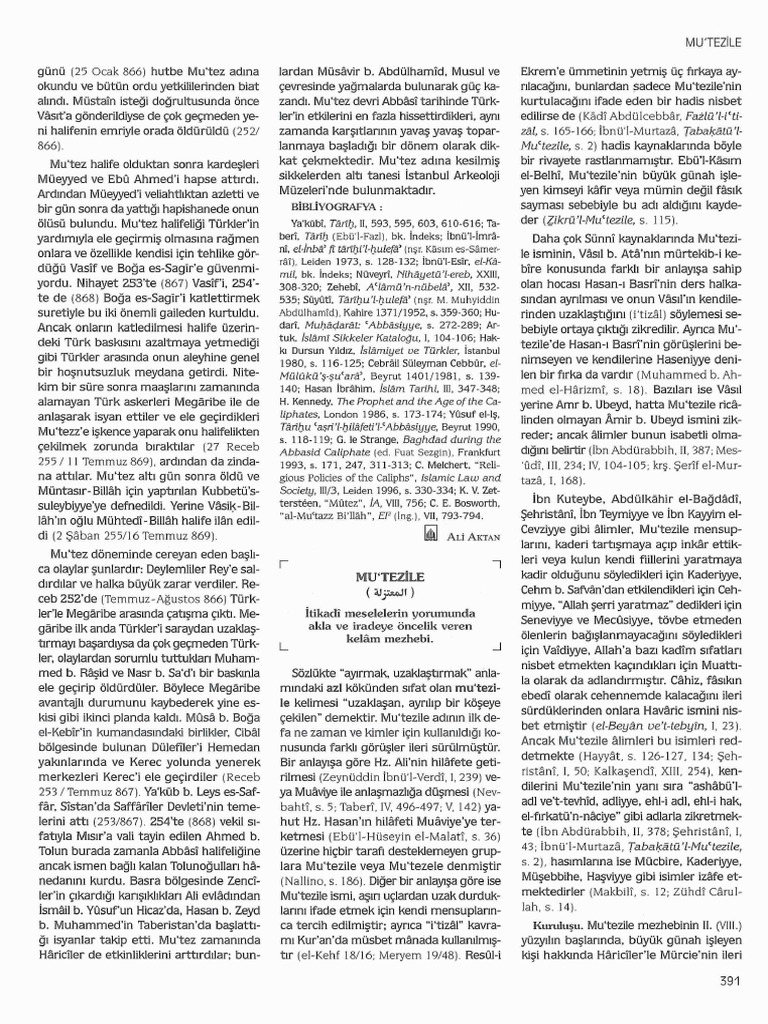 Mu'tazila (DİA) | PDF
