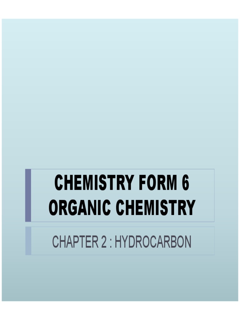 Chemistry Form 6 Sem 3 Chapter 2 | PDF