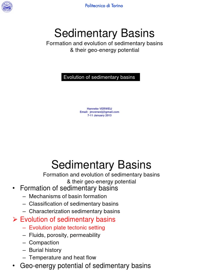 Sedimentary Basins: Formation and Evolution of Sedimentary Basins ...