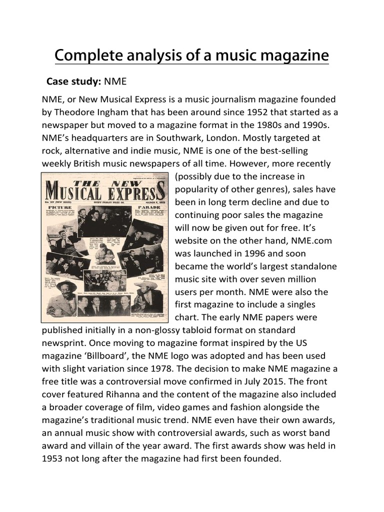 NME Case Study | PDF