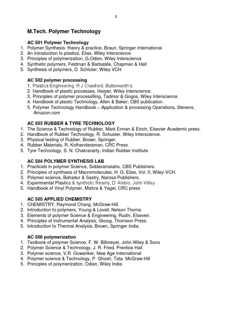 Polymer Technology | PDF