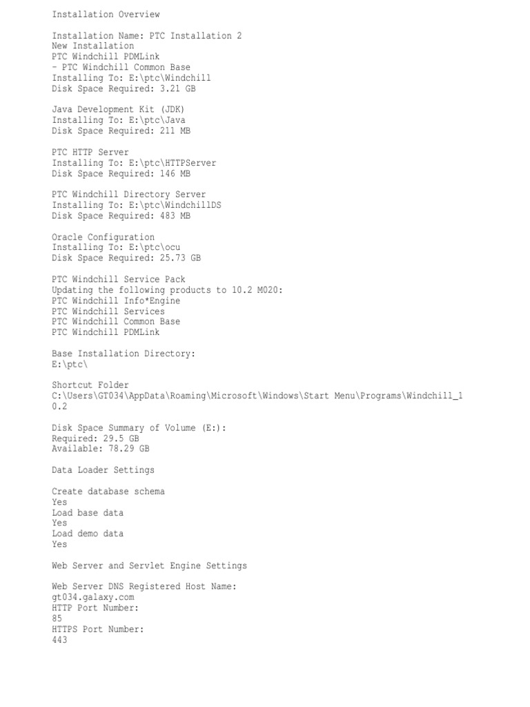 PTC Windchill installation overview guide | PDF | Oracle Database | System Software