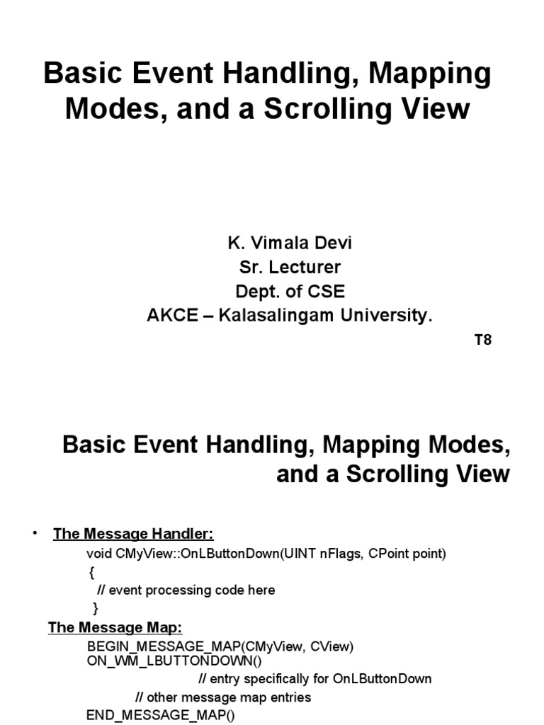T8-Basic Event Handling, Mapping Modes | PDF | Computer Science ...