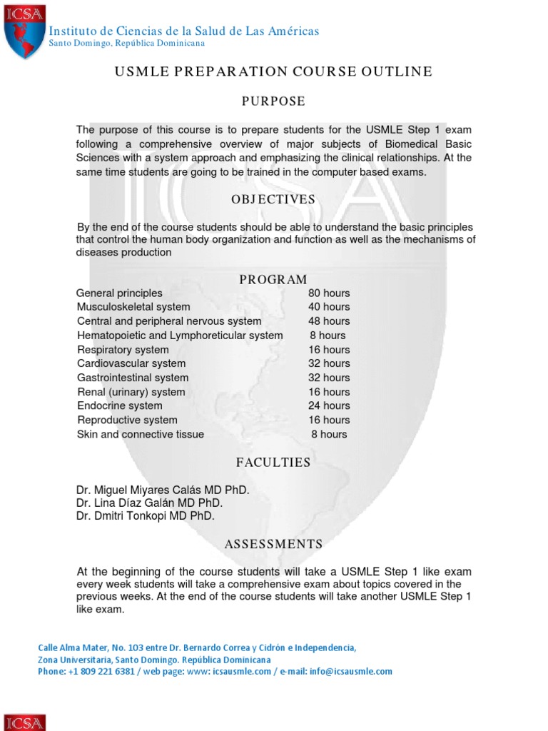 Icsa Usmle Courses Content | PDF | Dna | Immune System