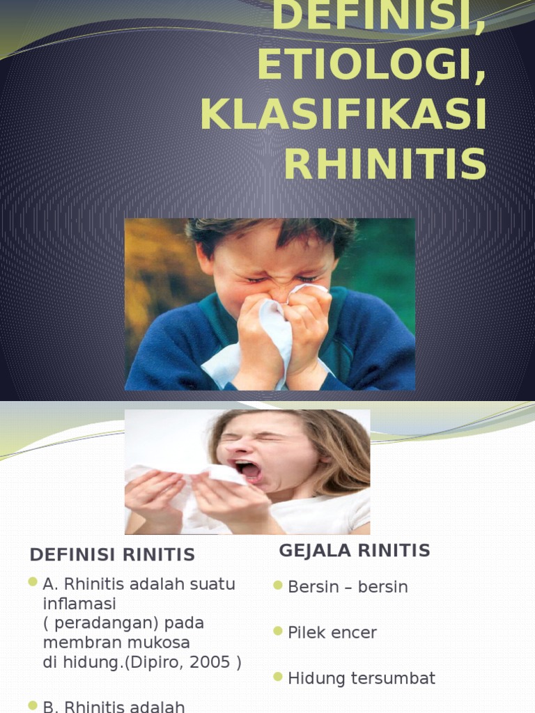 Definisi, Etiologi, Klasifikasi Rhinitis | PDF