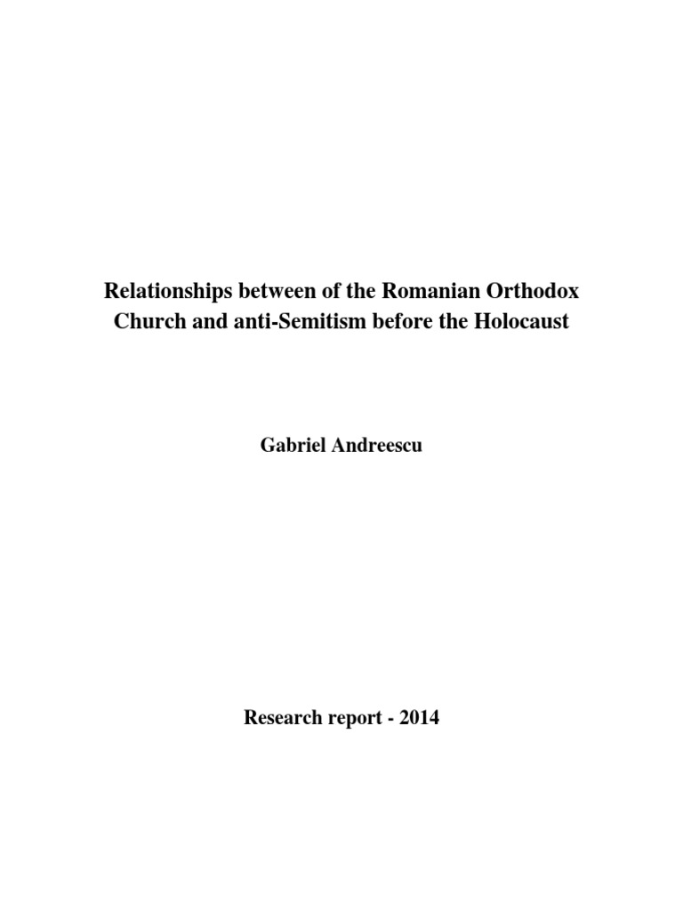 Gabriel Andreescu REPORT - 2014 | PDF | Antisemitism | The Holocaust