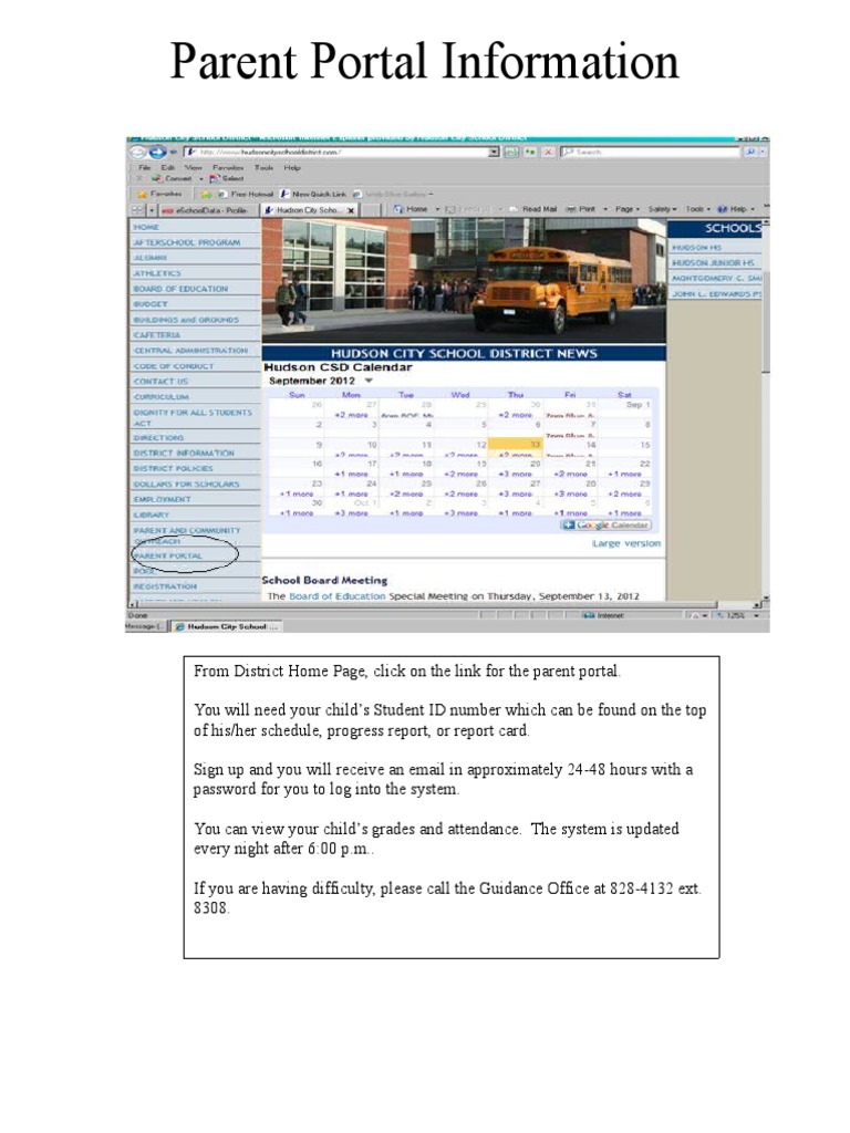Accessing the Parent Portal Guide | PDF | Business