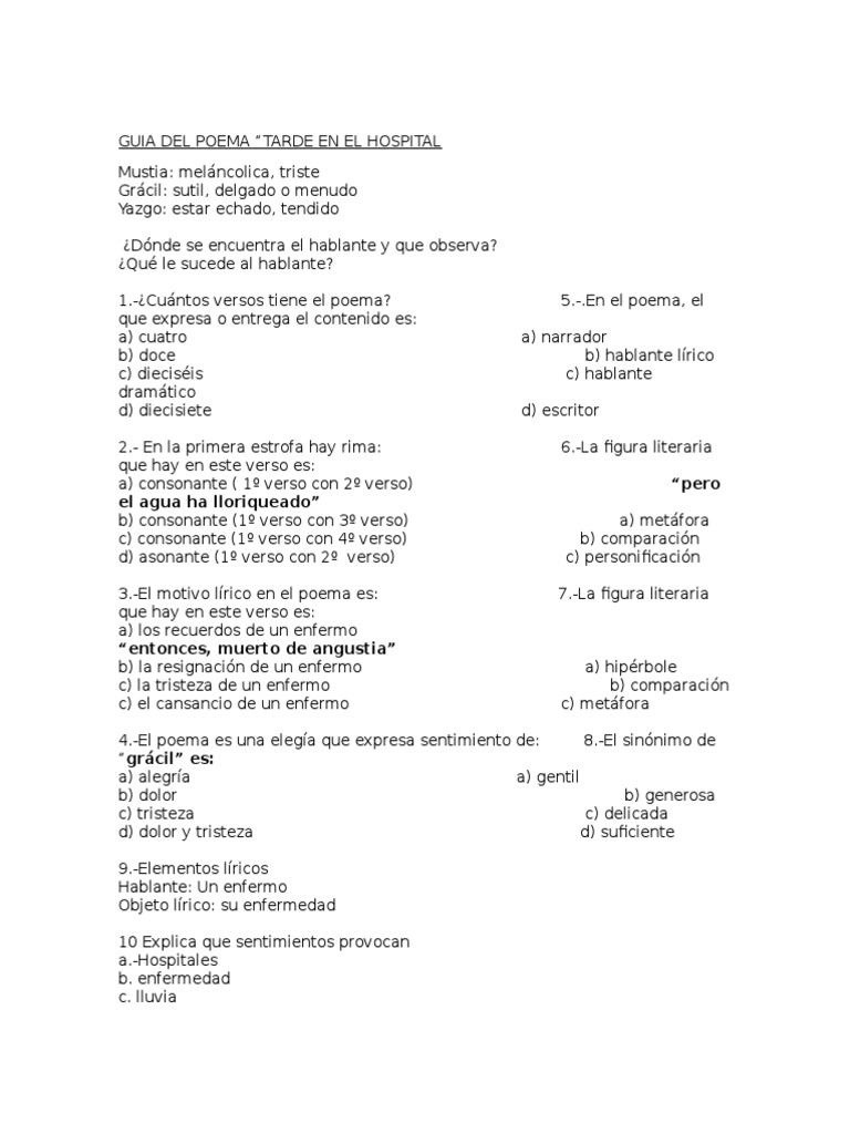 Guia Del Poema | PDF