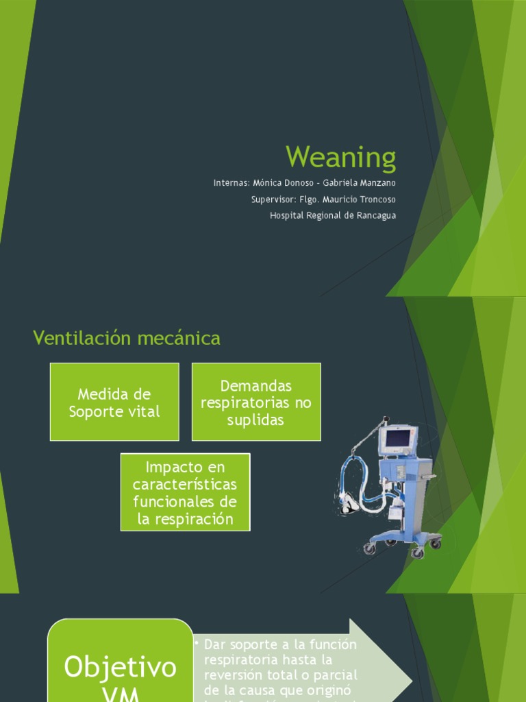 Ppt Weaning | Sistema respiratorio | Ciencias de la Salud