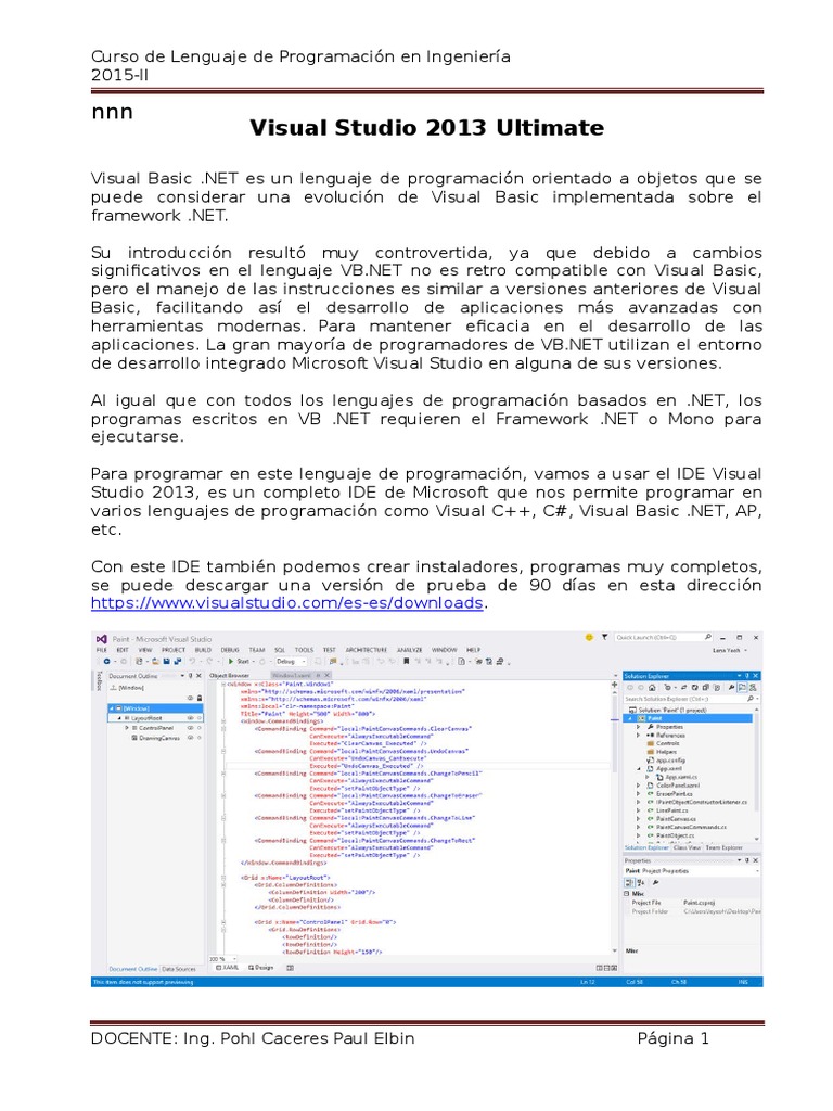 Introducción a Visual Basic .NET | PDF | Básico | Lenguaje de programación