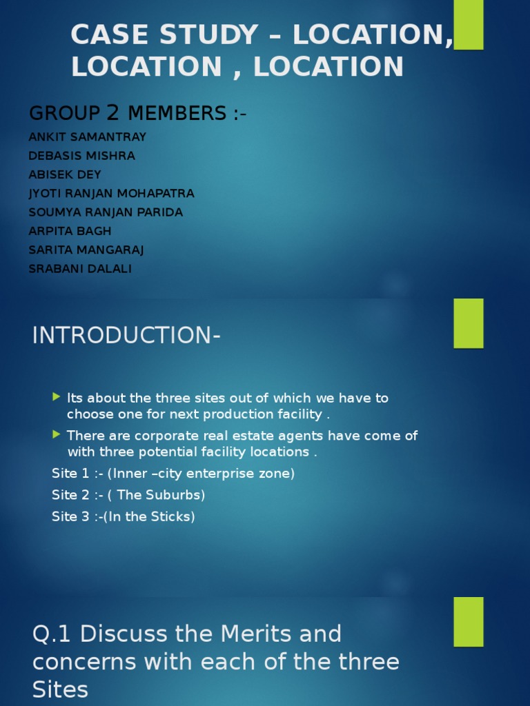 Location Analysis for Production Facility | PDF | Suburb | Labour Economics
