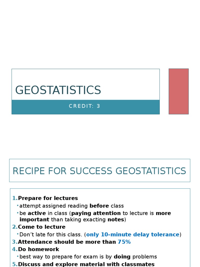 Geostatistics: A Study Guide | PDF | Mode (Statistics) | Histogram