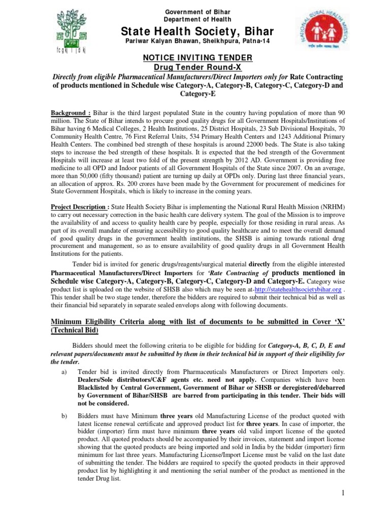 2 Stage Tender 4Drugs-Surgical - Items | Download Free PDF | Invoice ...