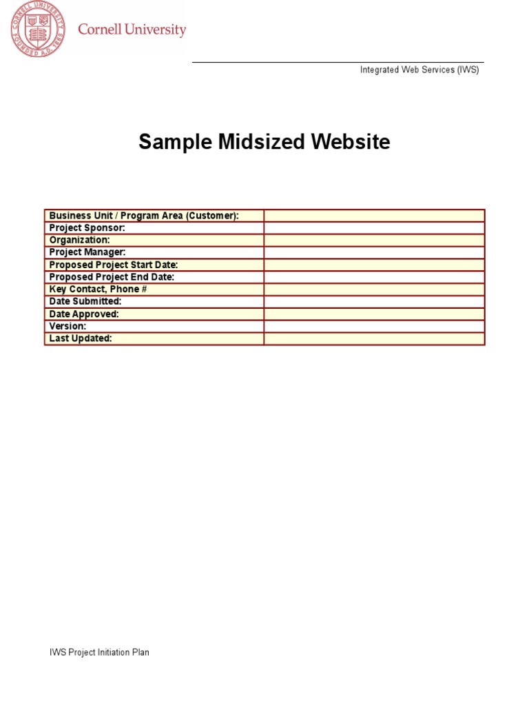 Sample Midsized Website: Integrated Web Services (IWS) | PDF | Websites ...
