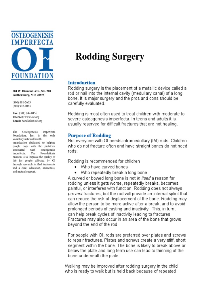 Rodding | PDF | Surgery | Bone