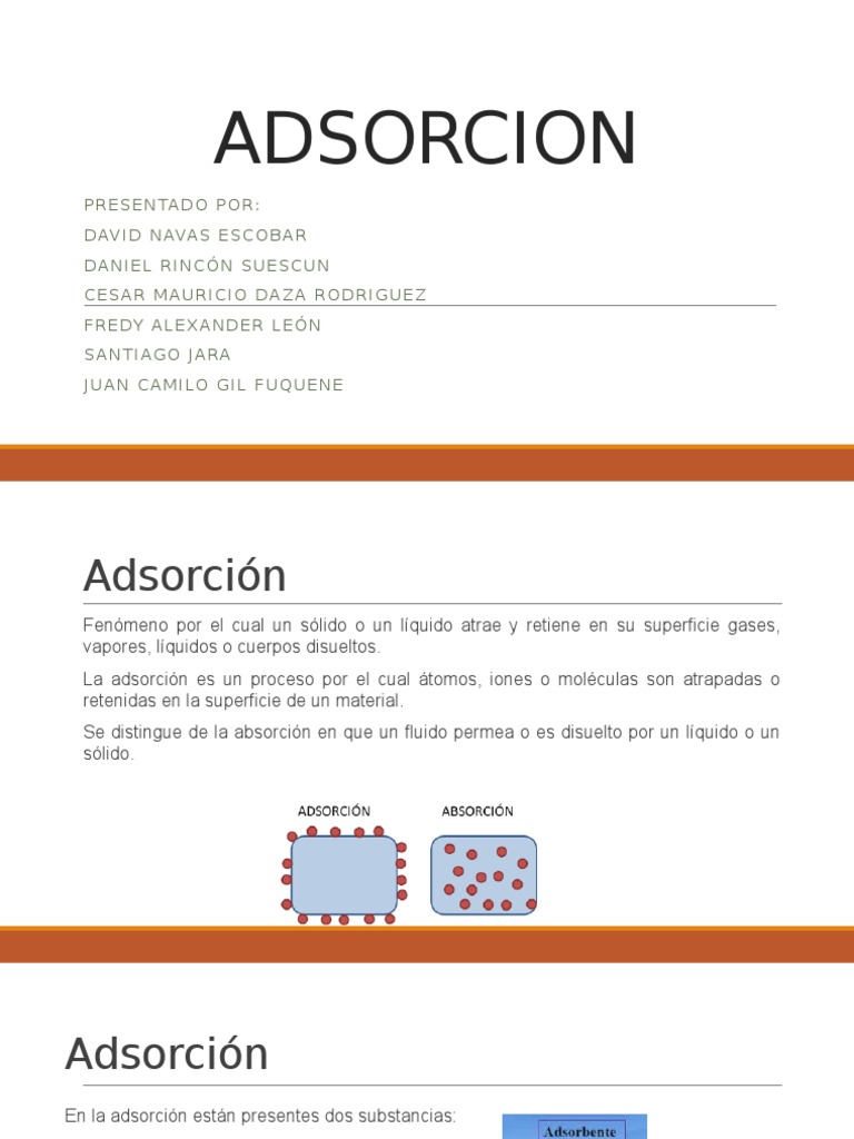 ADSORCION | PDF | Adsorción | Química
