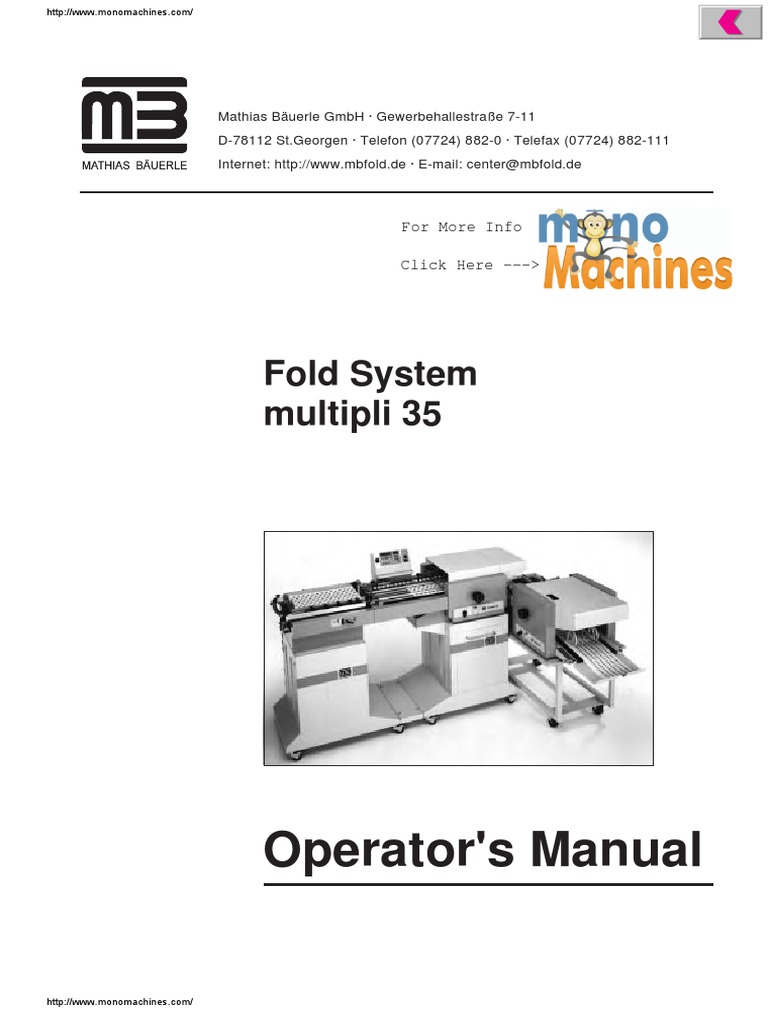 MBM 352s Auto Air Suction Paper Folder Manual1 | PDF | Safety | Electrician
