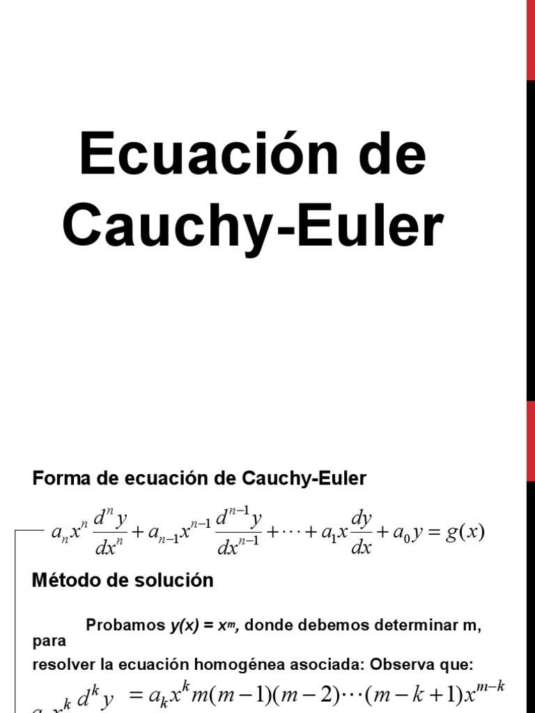 Ecuación de Cauchy-Euler | Descargar gratis PDF | Análisis matemático ...