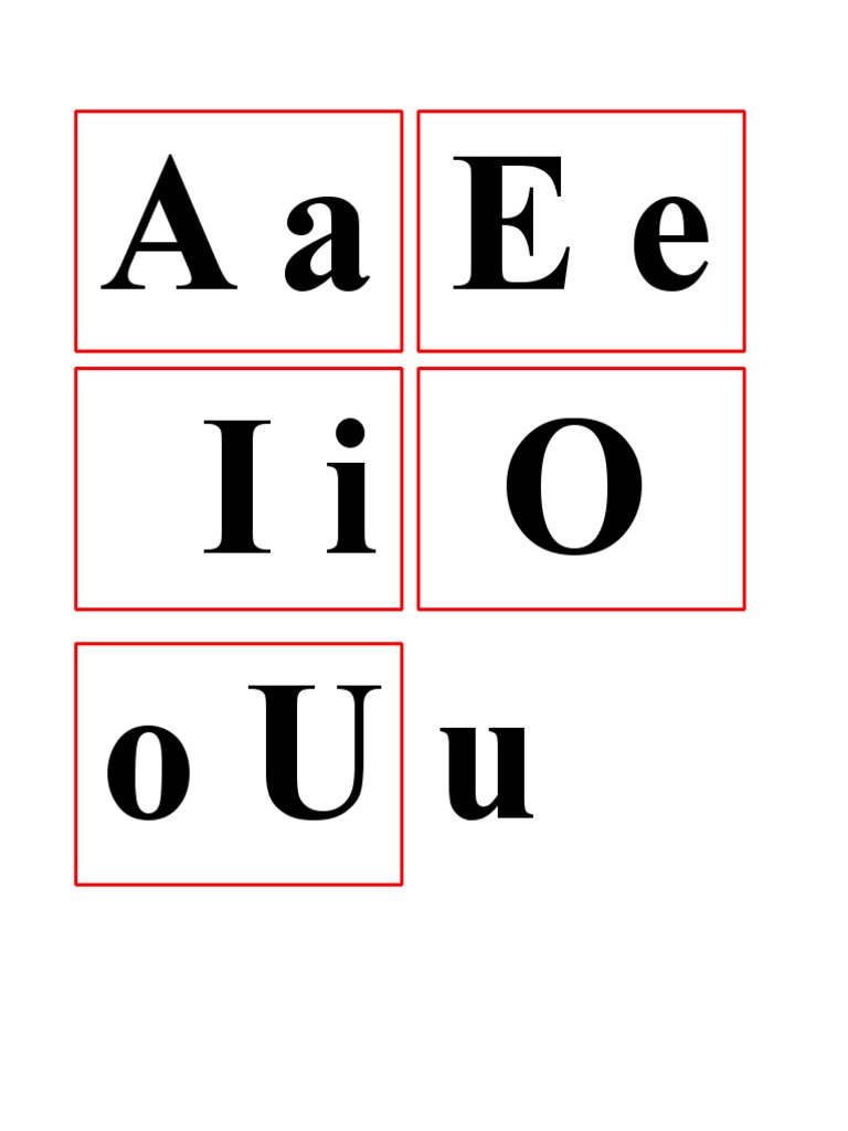 Tarjetas para Enseñar Vocales | PDF