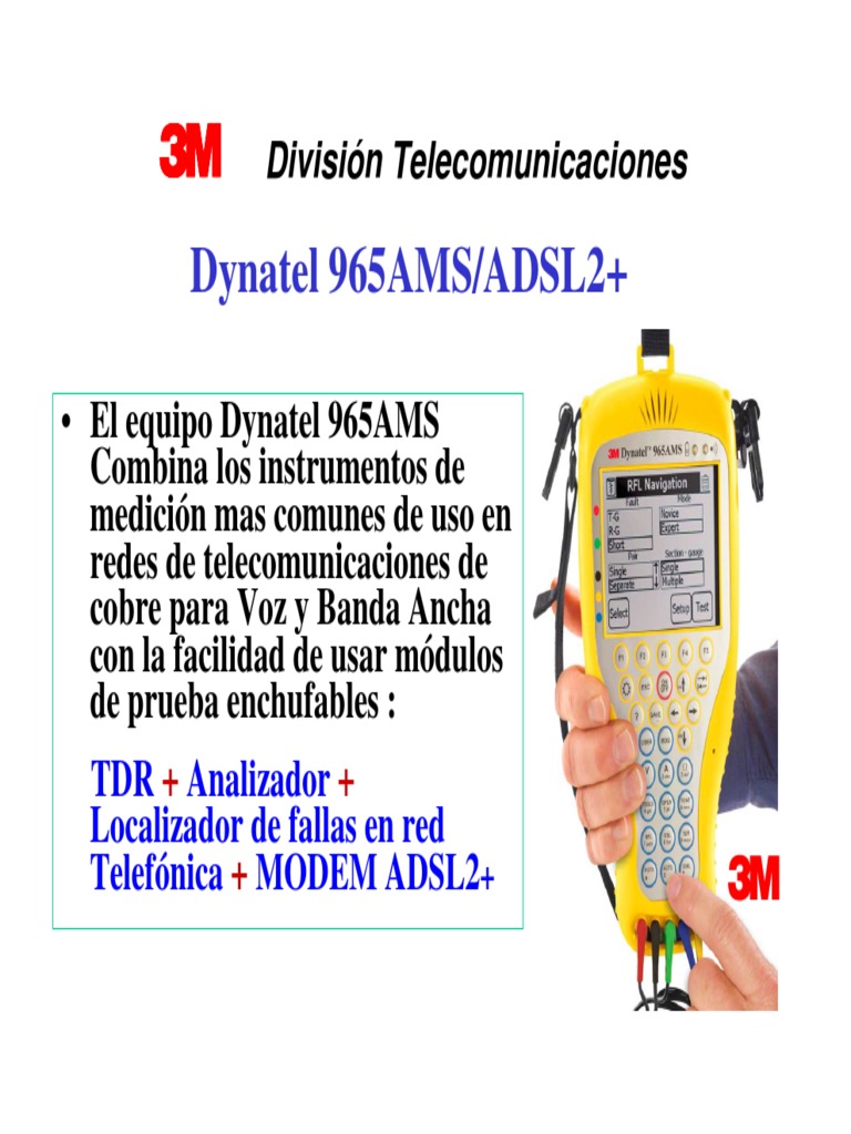 Dynatel 965AMS: Medición y Funciones | PDF | Línea de abonado digital ...